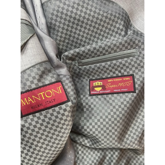 Suits & Blazers | Mantoni 10 Virgin Wool Mens Blazer 44r Gray Super ...